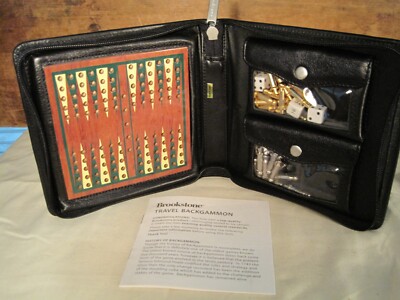 Pre-Owned BROOKSTONE Travel Backgammon Set | eBay
