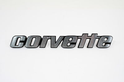 1976- 79 "Corvette" Rear Emblem w/ Bracket NEW TrimParts 76 77 78 Vette ...