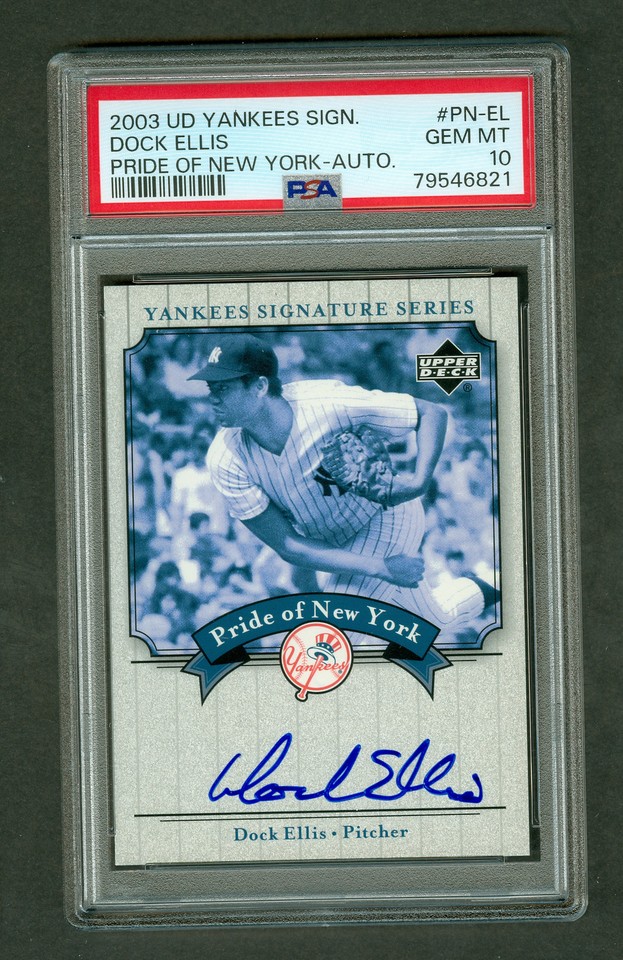 Dock Ellis 2003 Yankees Signature Series Pride of NY Autograph PSA 10 ...