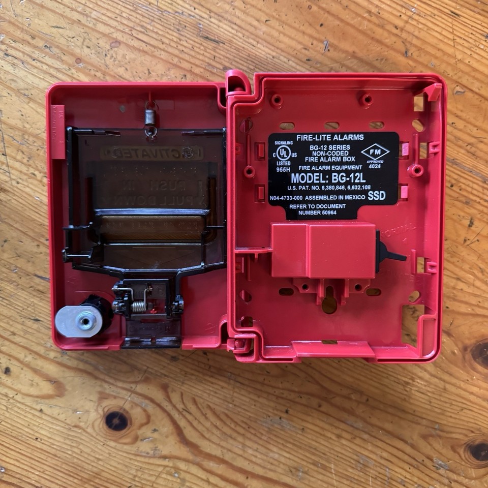 Fire-Lite Alarms/Honeywell BG-12L Fire Alarm Pull Station NO KEY NEW ...