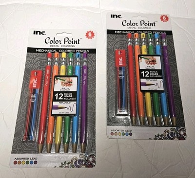 2 PACK 12 MECHANICAL COLORED PENCILS INC® COLOR POINT™ 2.0mm LEAD ...