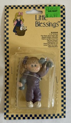Vintage 1994 Suzi Little Blessings Girl Weightlifting 3” New Old Stock ...