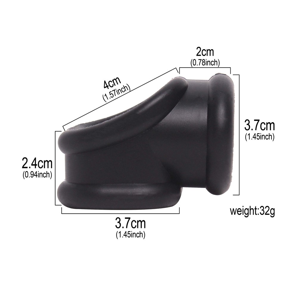 Male Men Soft Scrotum Testicle Squeeze Rings Cage Stretcher Enhancer ...