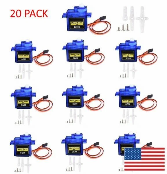 Miroad 10x Pcs SG90 Micro Servo Motor 9G RC Robot, 54% OFF