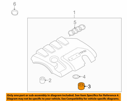 GENUINE VOLKSWAGEN AUDI SKODA SEAT ENGINE COVER GROMMET CONNECTOR ...