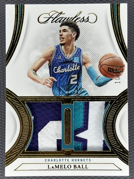 2021-22 Panini Flawless - Dual Patches Gold #DP-LMB LaMelo Ball /10 ...