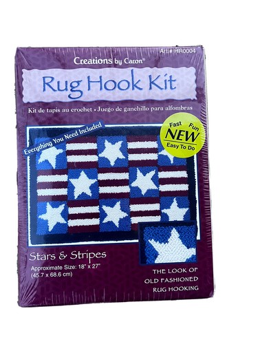 Caron Stars & Stripes USA Rug Hook Kit By Caron 18" by 27" With Hook ...