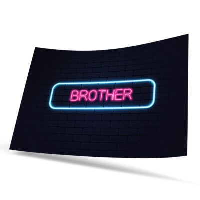 Poster A1 Personal Neon Sign Design For Brother #353618 | eBay UK