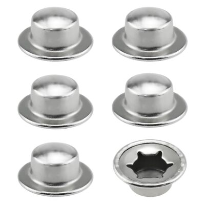 6 Pcs Push on Pushnut Caps, Spring Steel 1/2" Axle Cap Nut, Permanent ...