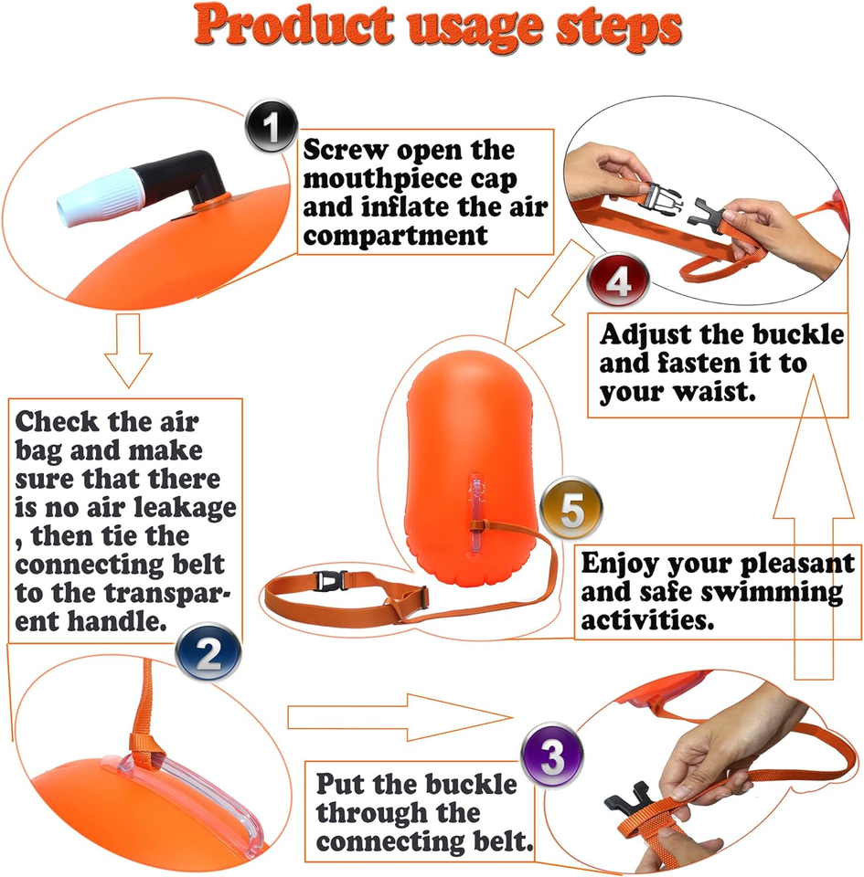 Swim Buoy Open Water Life-Saving Float Safe Swim Training | eBay