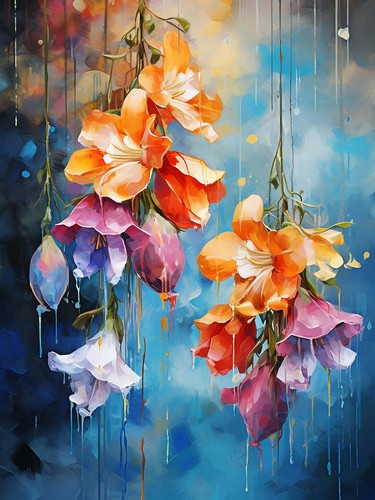 5D Diamond Painting Kits Flowers, DIY Paint with Diamond Art Plants ...