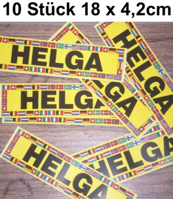 10x Sticker Name Helga Aufkleber Car Germany Nameplate | eBay
