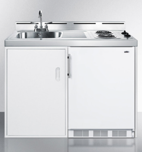 Summit 48" Wide All-In-One Kitchenette, 2 Burner Cooktop, C48EL | eBay
