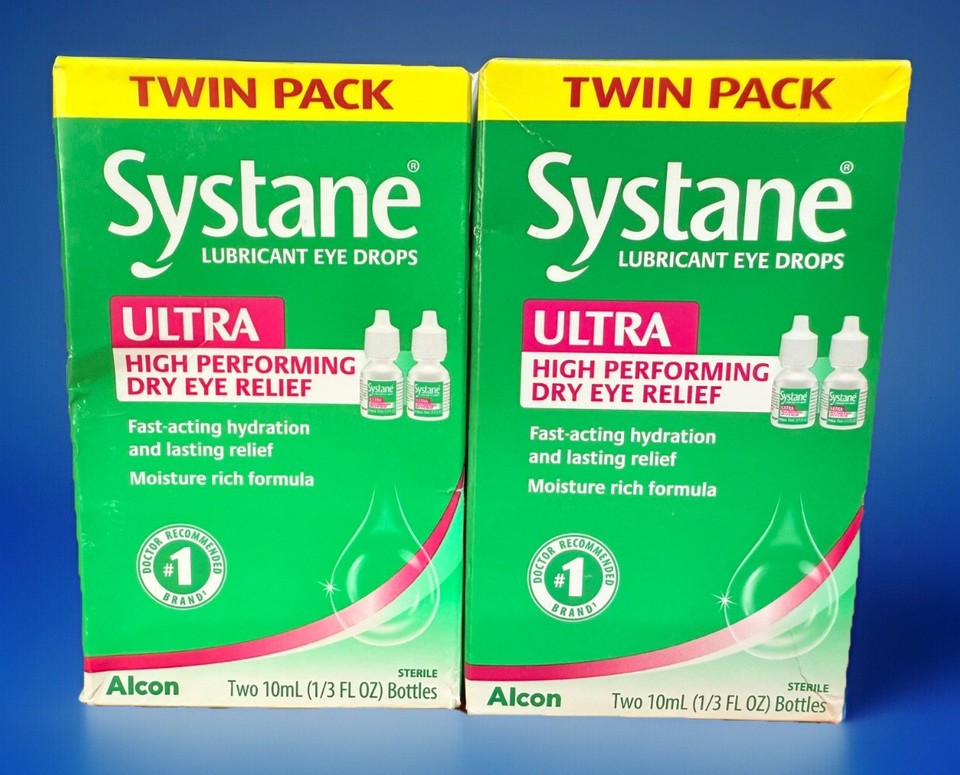 LOT OF 4 Systane ULTRA High Performance Lubricant Eye Drops 2 Twin Pack ...