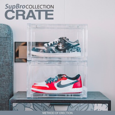 SupBro All clear Side Open Shoe Display Box (1 set of 2 crates) | eBay ...