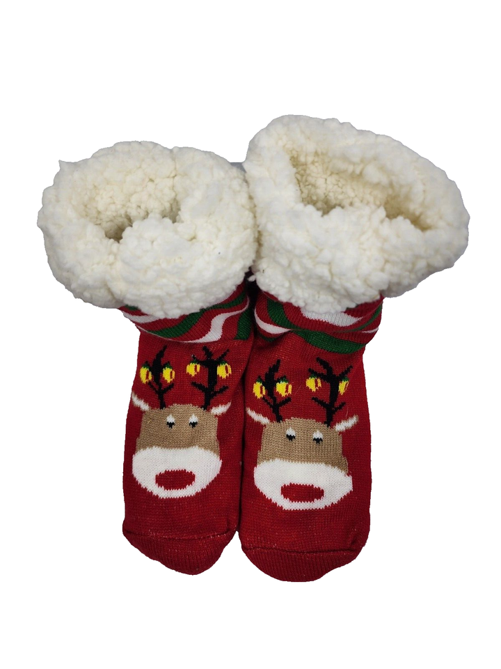 FYC Christmas Anti-Skid Reindeer Soft Cozy Thick Fluffy Socks | eBay
