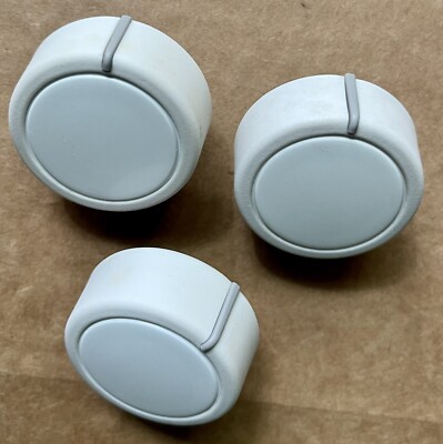 WHIRLPOOL TOP LOADER WASHING MACHINE KNOB SET, THREE (3) WHITE KNOBS, 1 ...