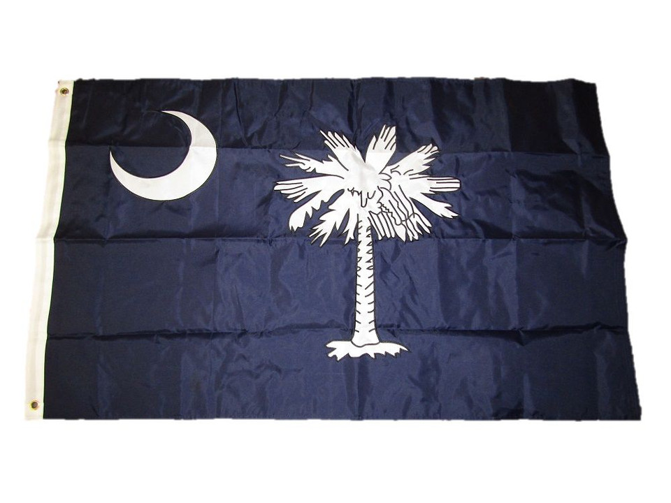 3x5 Embroidered South Carolina Double Sided 2ply 220D Nylon Flag 3'x5 ...