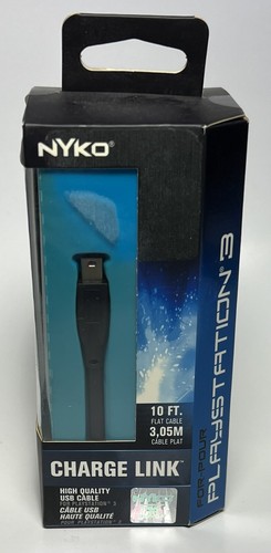 SEALED In Box Nyko Charge Link High quality USB Cable for Playstation 3 ...