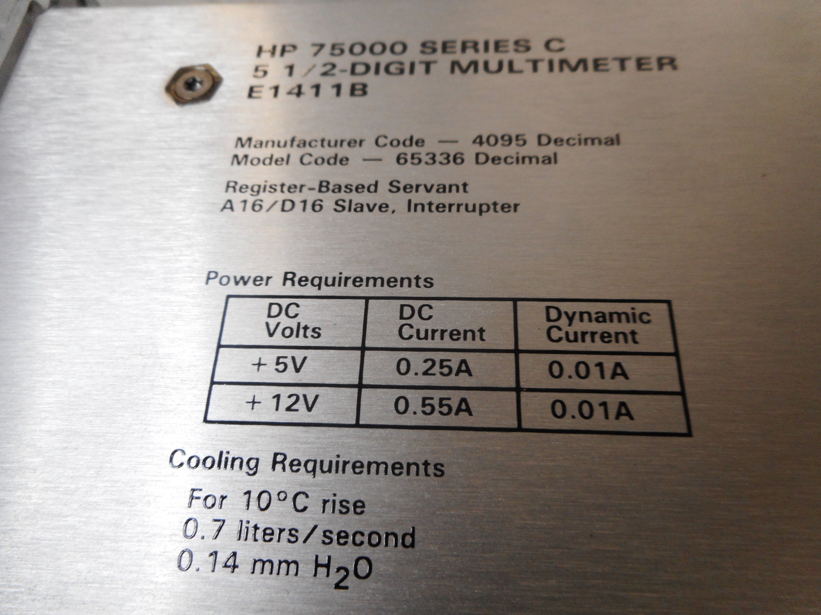 HEWLETT PACKARD 75000 SERIES 5-1/2 DIGIT MULTIMETER -- E1411B | eBay