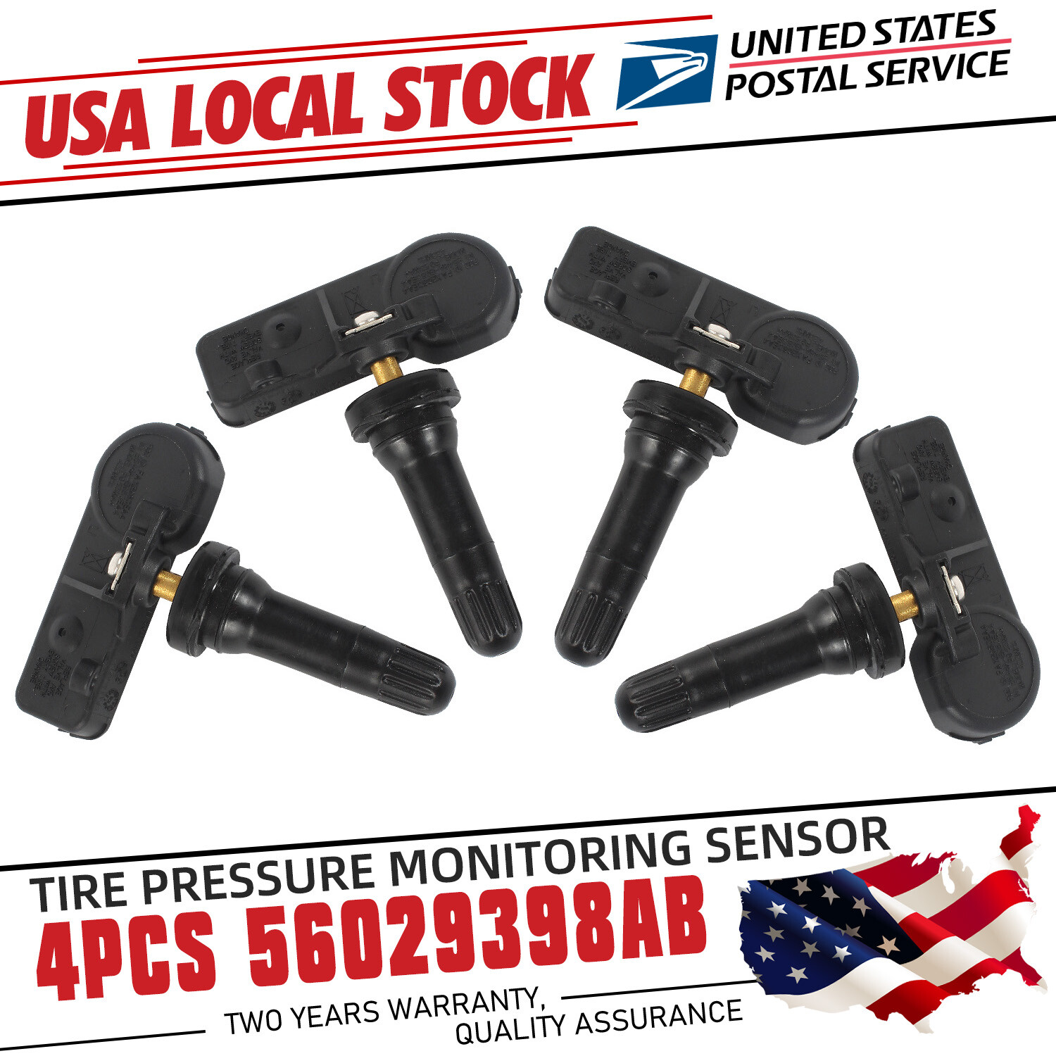 Set Of 4 56029398AB For Dodge Chrysler Jeep RAM Tire Pressure Sensor ...