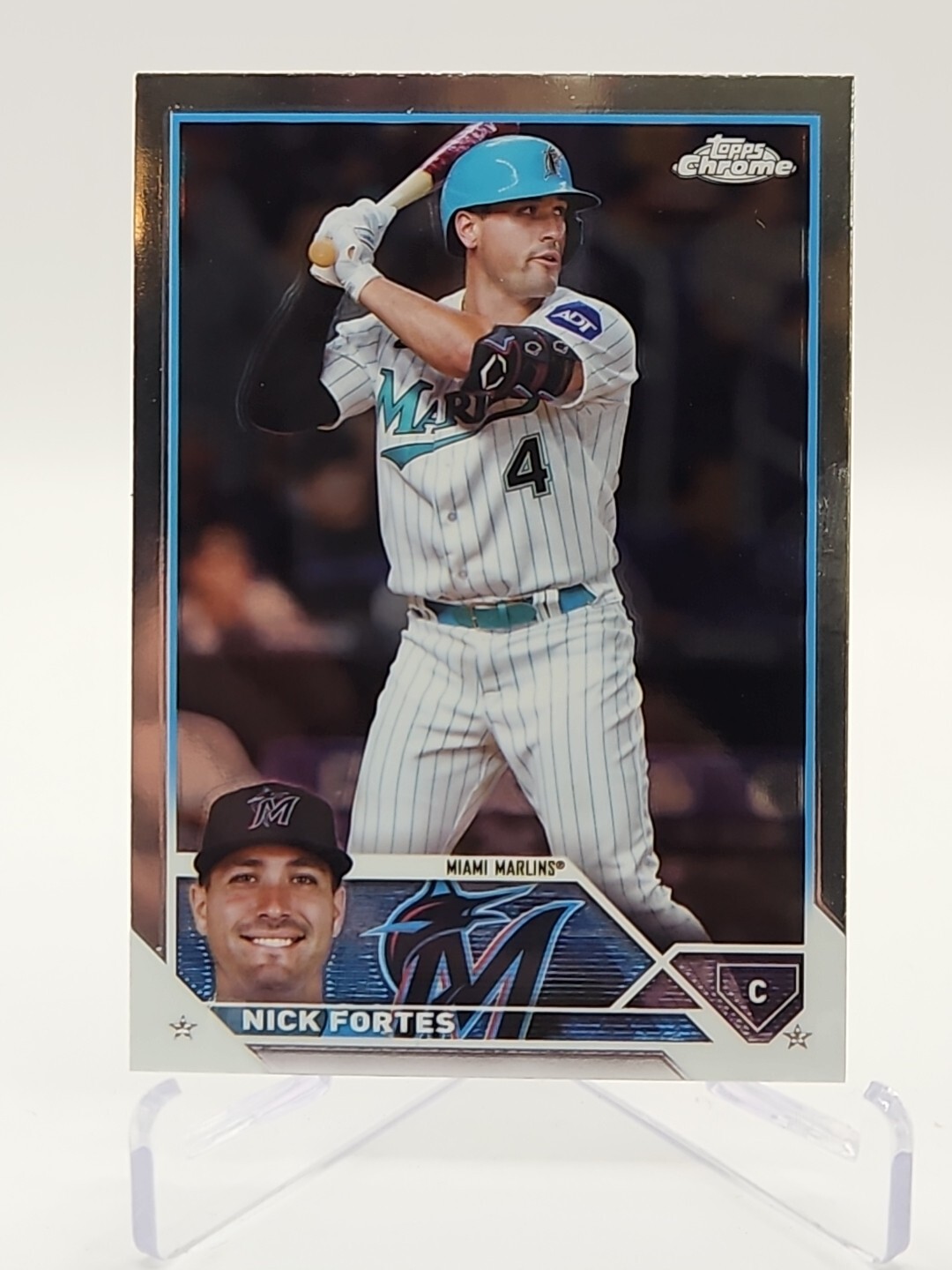 2023 Topps Chrome Update Nick Fortes Miami Marlins Baseball Club. Card ...