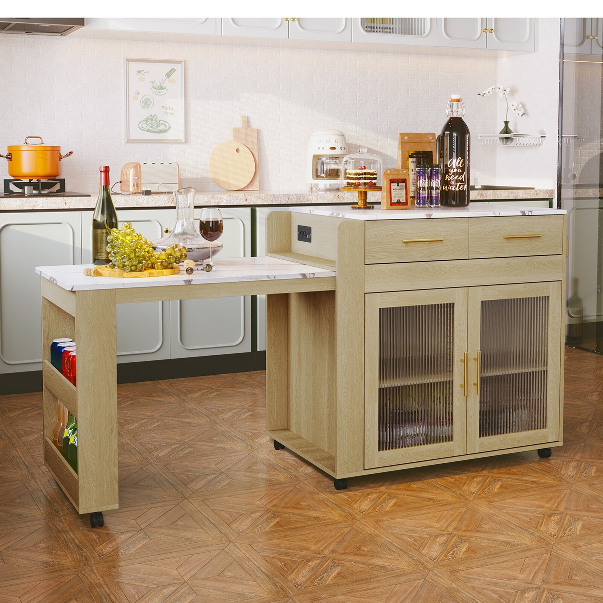 Island With Pull Out Table