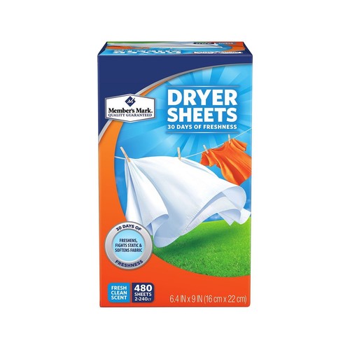 (480 SHEETS) FRESH SCENTED LAUNDRY FABRIC DRYER SHEETS/MEMBER MARK | eBay