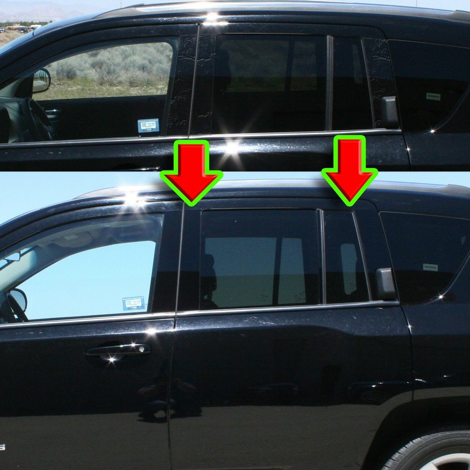 Black Pillar Trim for Toyota 4Runner 96-02 6pc Set Door Cover Piano ...