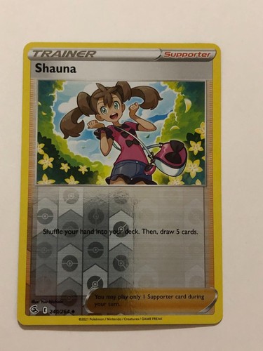 Pokemon Card Fusion Strike Reverse Holographic Shauna 240/264 NM | eBay