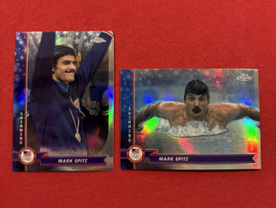 2024 Topps Chrome US Olympics Mark Spitz Refractor 2 Card Lot #45 #137 ...