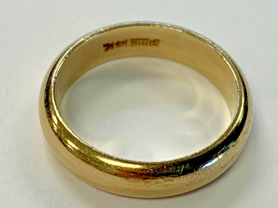 ESTATE PMS 14K WOMENS-GENTS WEDDING Band Solid 14K Yellow Gold | eBay