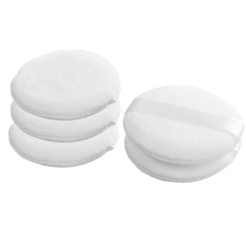 5 Pcs Loose Powder Puff Round Makeup Pads Powdered Flat Miss Woman ...