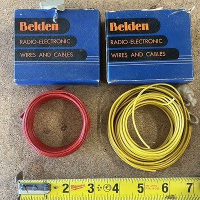 Vintage Belden Hook up Wire rolls in Boxes - Red & Yellow | eBay