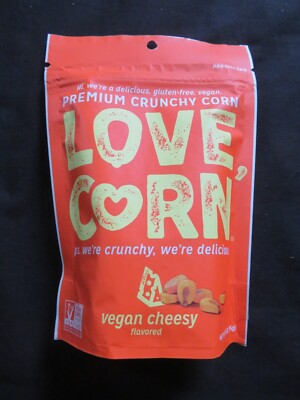 (1) Bag Of Love, Corn Premium Crunchy Corn Vegan Cheesy Flavored 4 Oz ...