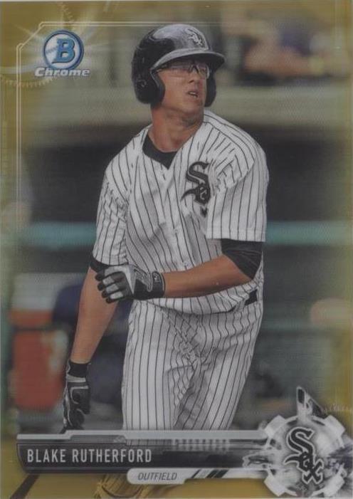 2017 Bowman Draft - Chrome Blake Rutherford #BDC-80 Gold Refractor /50 ...