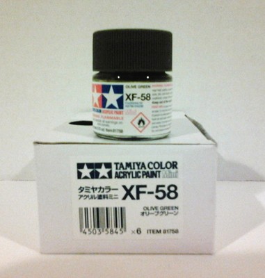Tamiya acrylic paint XF-58 Olive green 10ml Mini. | eBay