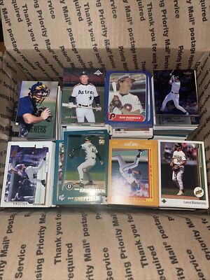 Huge Sports Card Bulk LOT - 2000+ BASEBALL CARDS TOPPS & OTHER BRANDS ...
