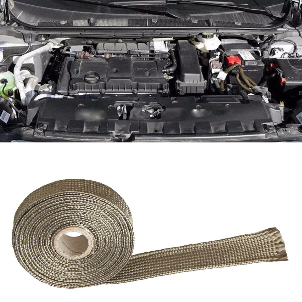 Heat Shield Sleeve 3/5"IDX10' Fuel Line Auto Hose Spark Plug Wire Heat ...