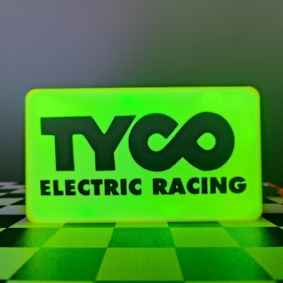 old skool TYCO Electric RACING Digital LED Signboard Custom | eBay