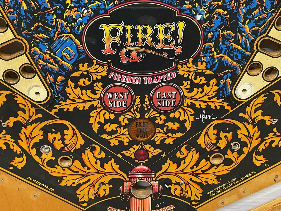 Williams Fire! Pinball Machine Game Playfield | eBay