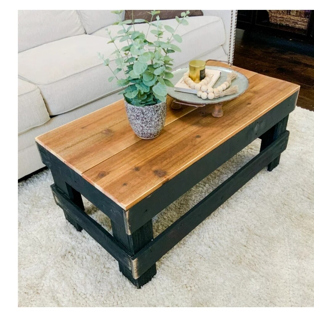 Modern Reclaimed Wood Metal Coffee Table