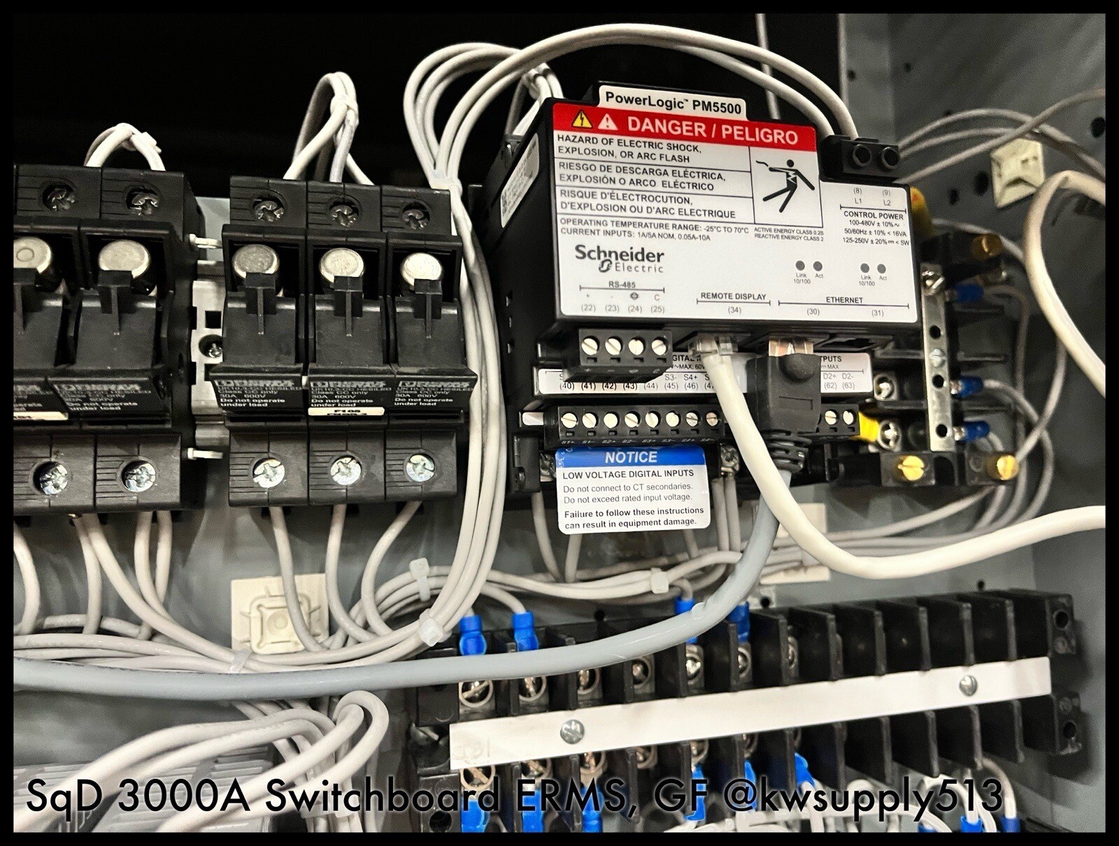 Square D QED 3000A Switchboard 480V 3P/4W with 1600/2000A Sections ERMS ...