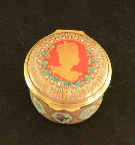 Halcyon Days Enamel Box, “50th Anniversary of QE II Coronation”. | eBay