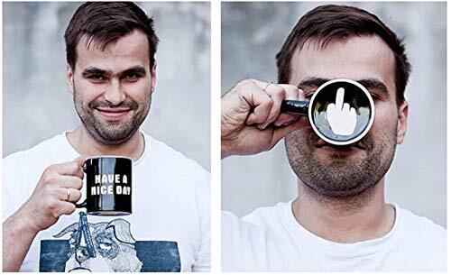 FHY Have A Nice Day Coffee Mug Middle Finger Funny Cup for Coffee Milk ...