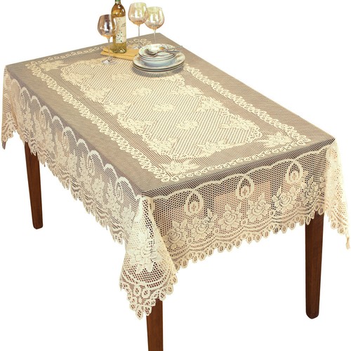 Vintage Lace Tablecloth Dining Table Cloth Cover Topper Wedding Party ...