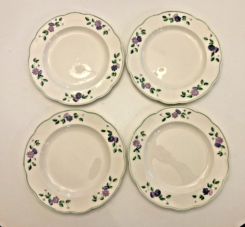 4 George Jones & Sons Crescent Ivory Bouquets Maytime 10” Plates UK ...
