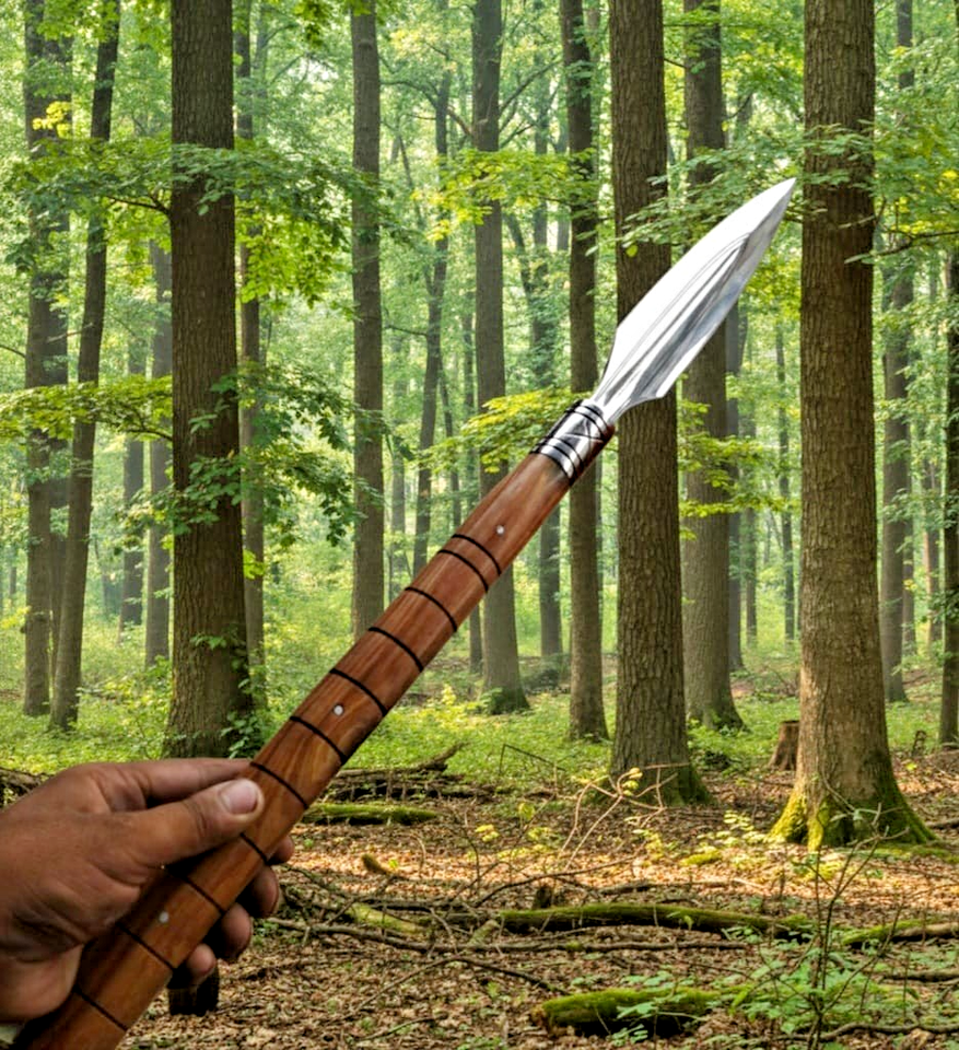 Custom Handmade 5160 Carbon Steel Blade Norse Viking Spear | Hunting ...