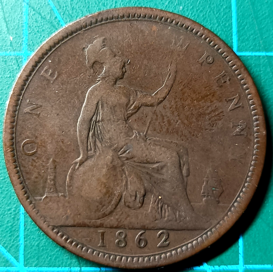 1862 Great Britain Queen Victoria Copper One 1 Penny nice Clear Date | eBay
