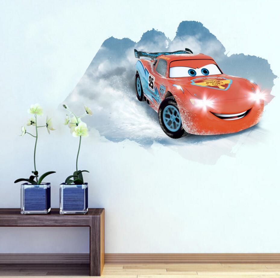 NEW Disney lightning McQueen Cars 3D HUGE Wall Stickers Kids Home Decor ...